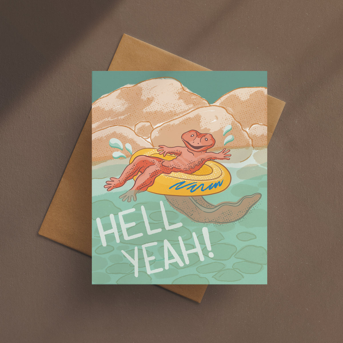 Hell Yeah Hellbender Card – Starfangled Press