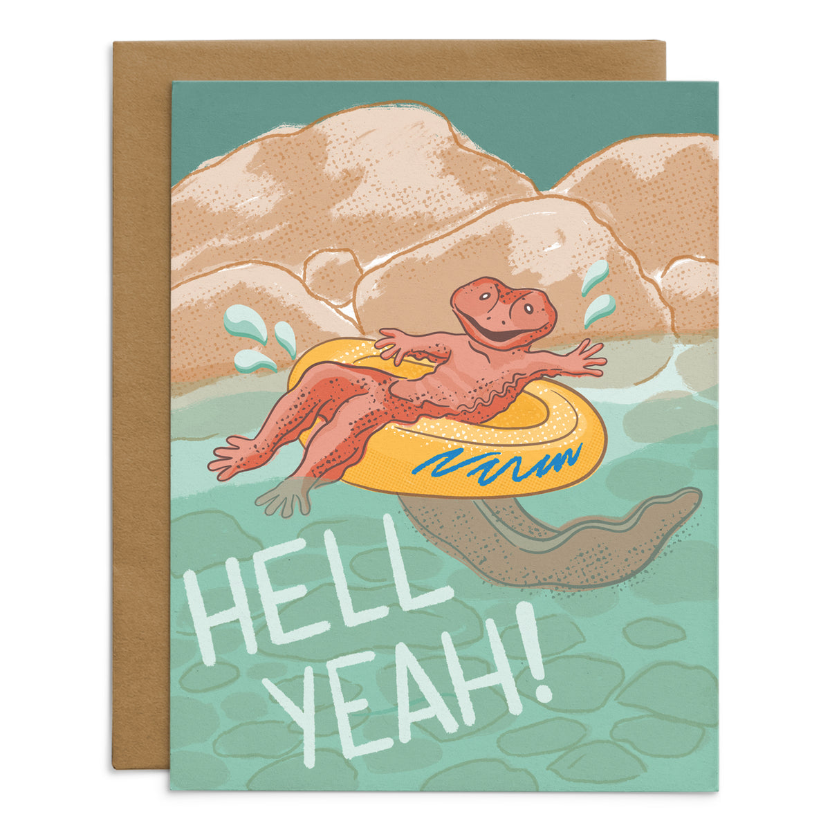 Hell Yeah Hellbender Card – Starfangled Press