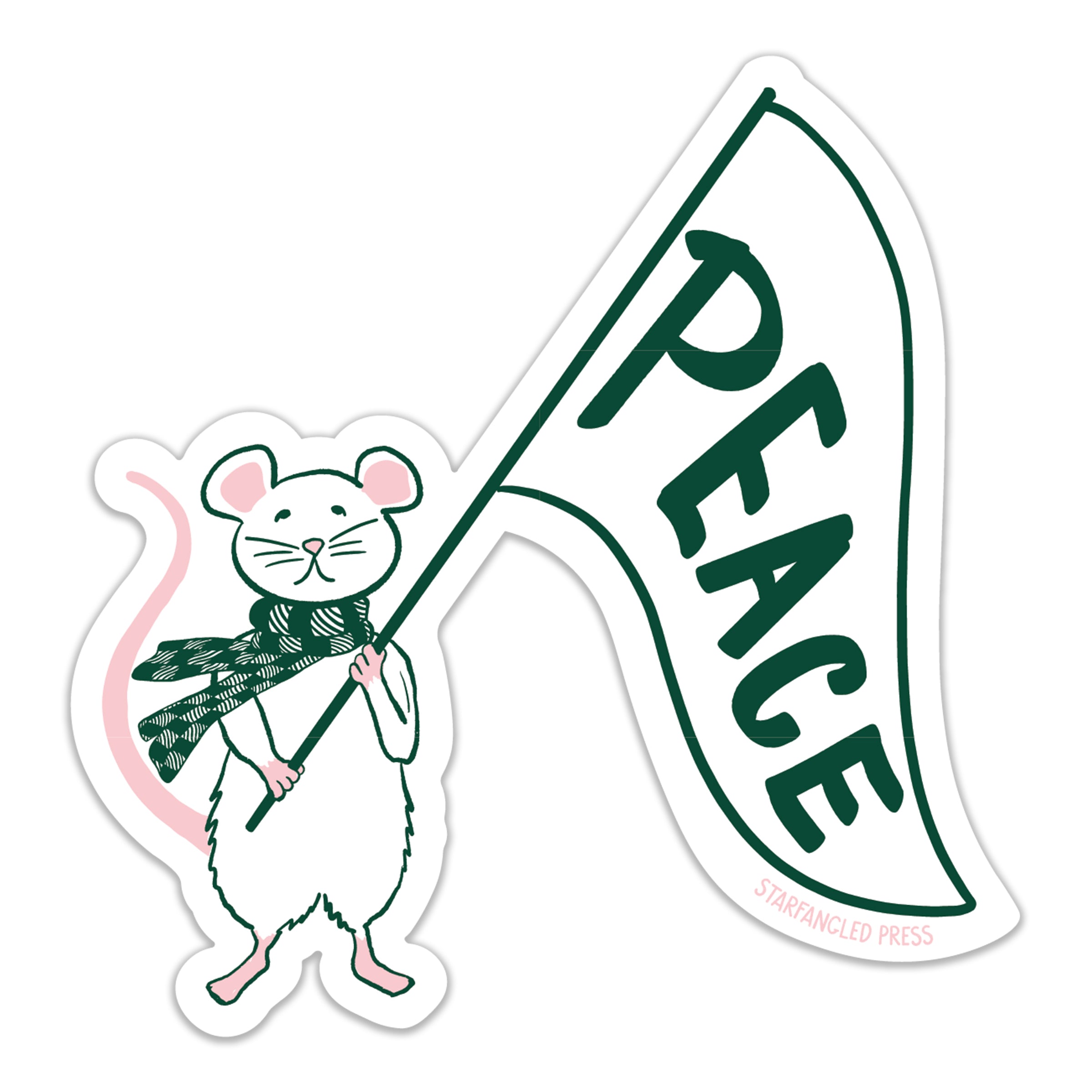 Peace Mouse Sticker – Starfangled Press
