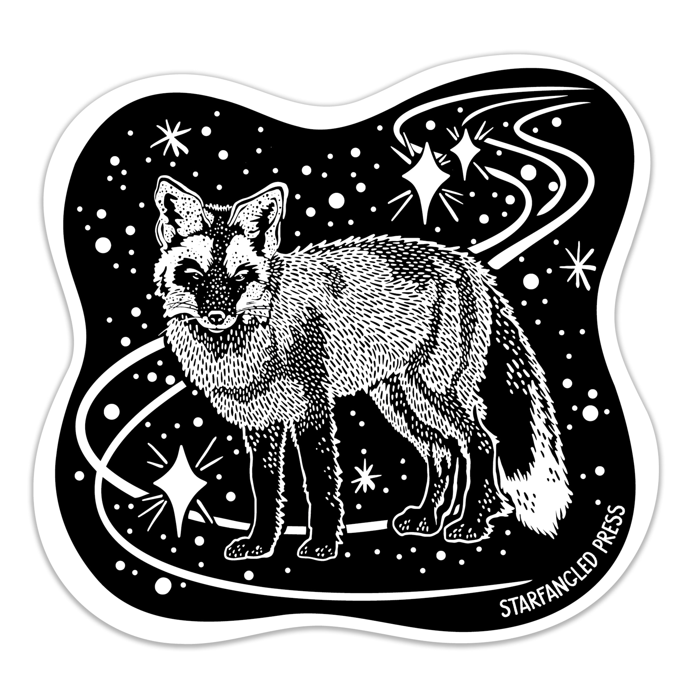 Cosmic Fox Sticker – Starfangled Press