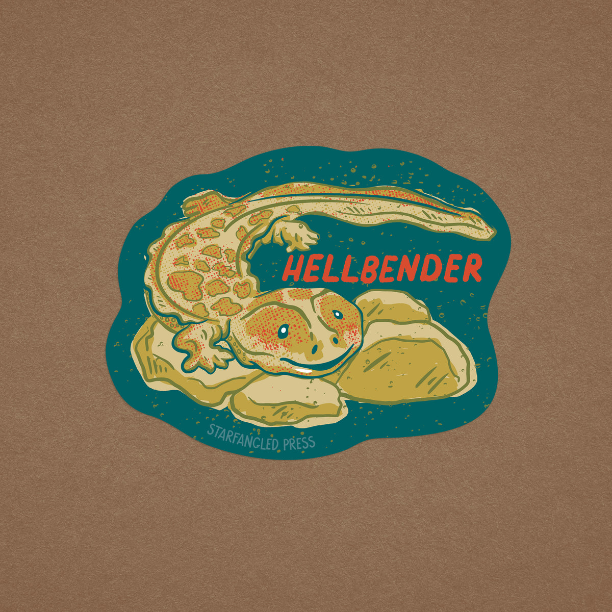 Hellbender Cutie 3" Vinyl Sticker – Starfangled Press
