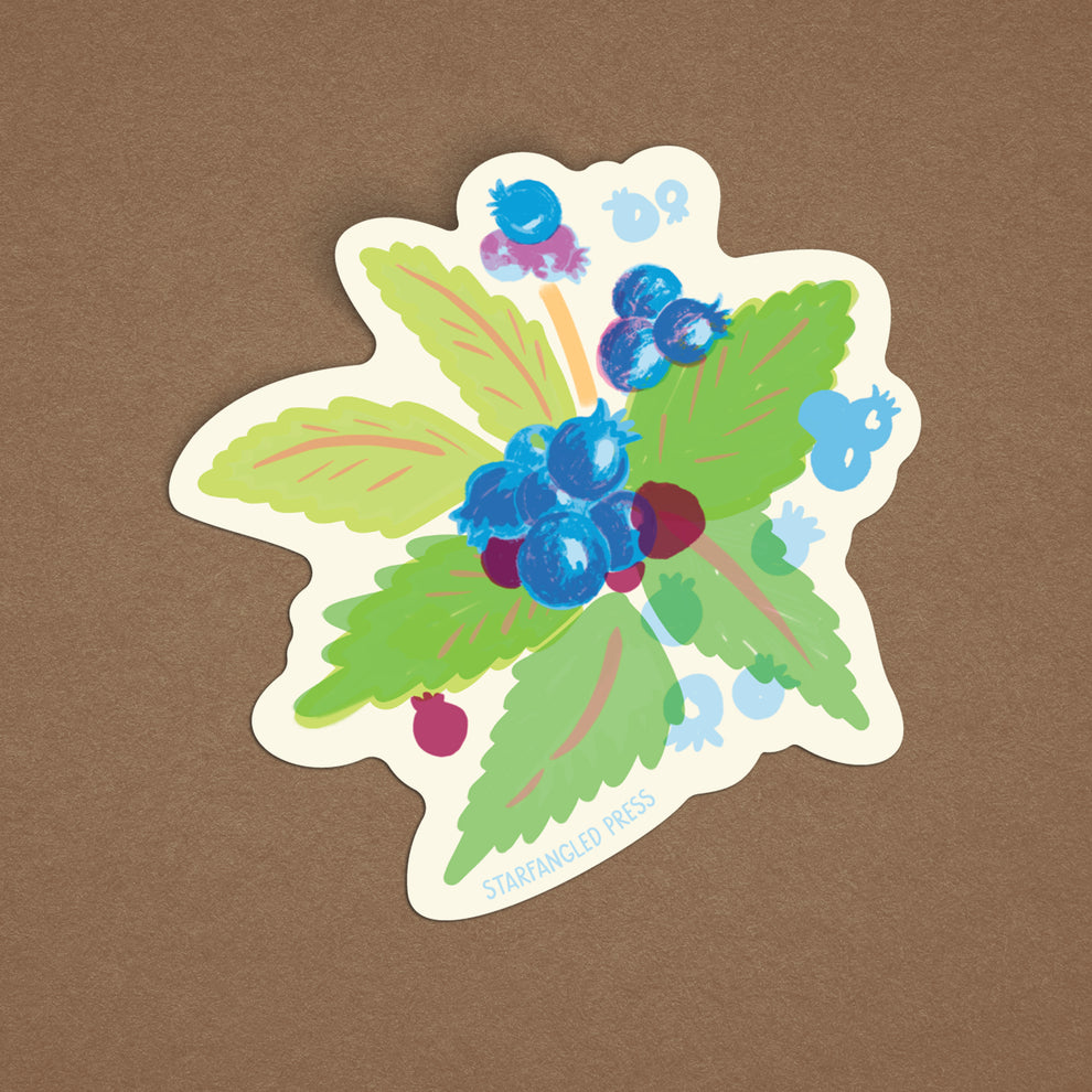 Blueberries Sticker – Starfangled Press