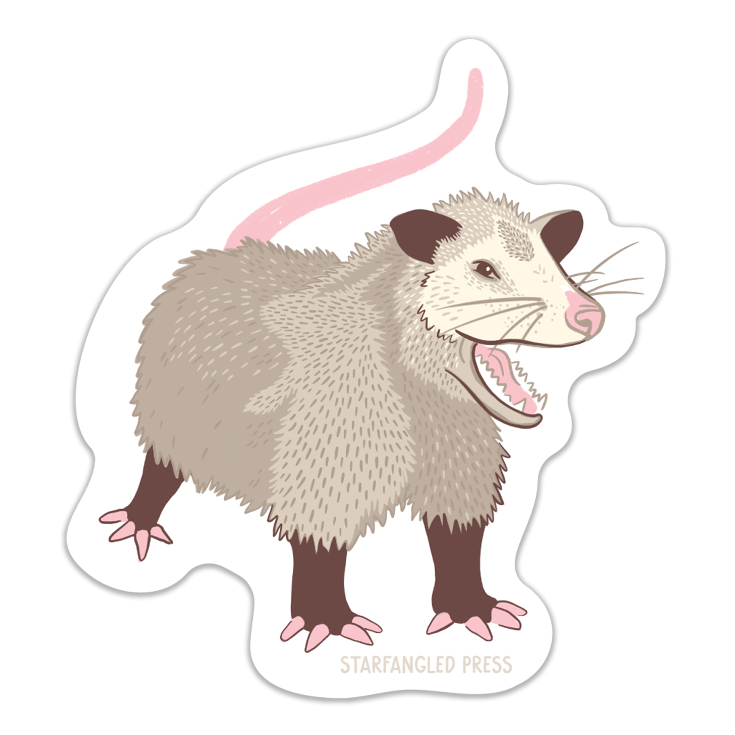Screaming Possum Sticker – Starfangled Press