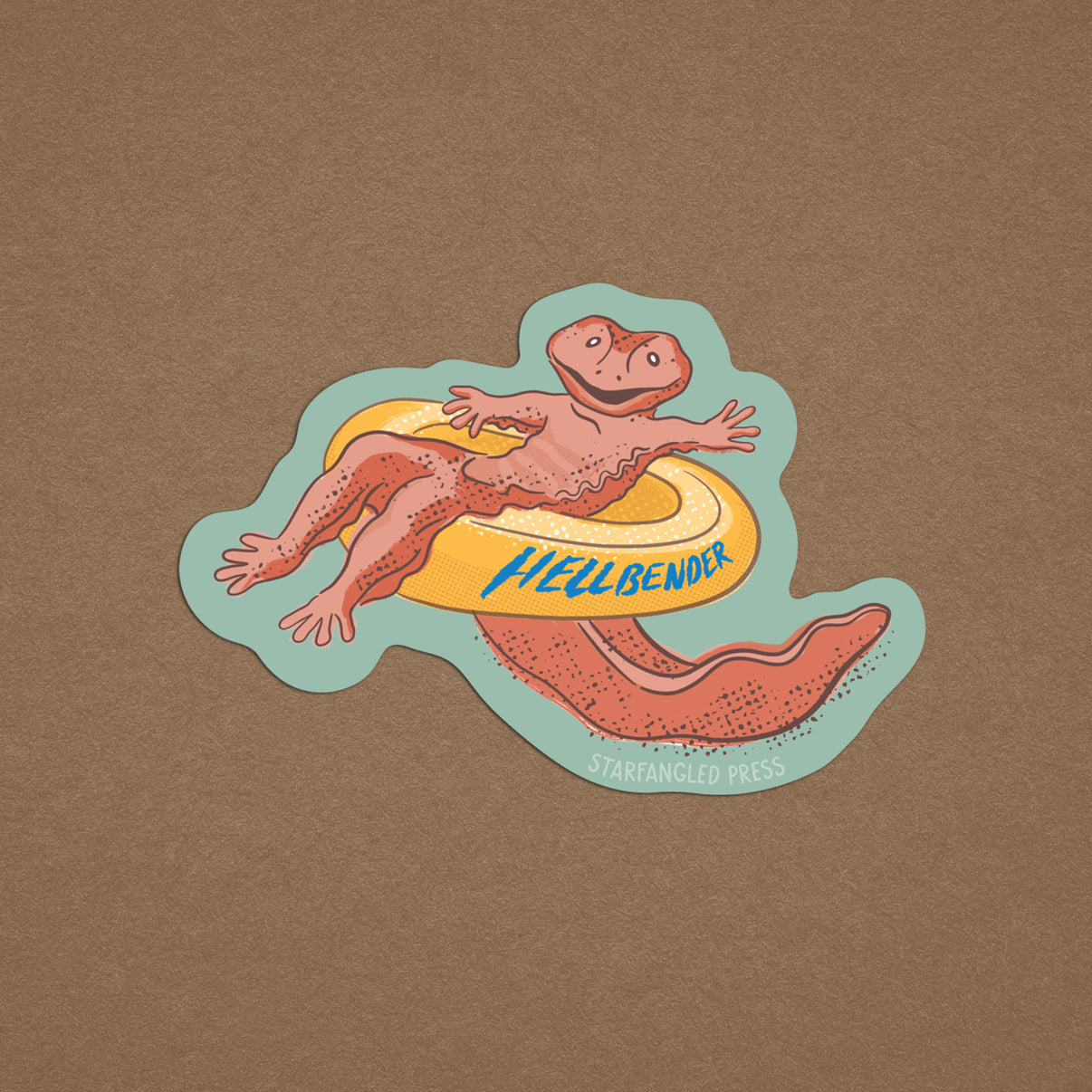 Hellbender Tubing The River Sticker – Starfangled Press