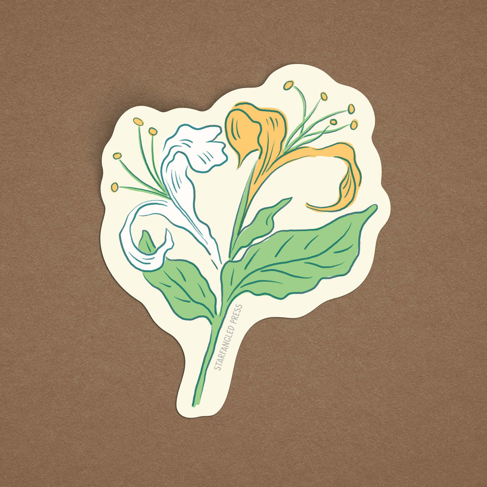 Honeysuckle Sticker – Starfangled Press